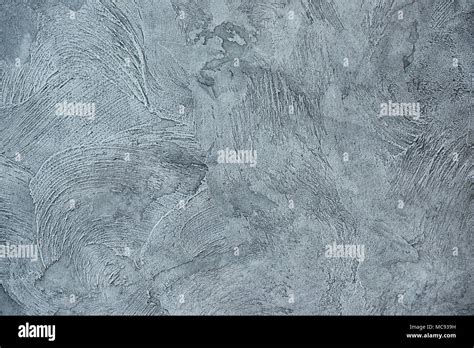 Texturized Grey Putty Vintage Or Grungy Background Of Venetian Stucco Texture As Pattern Wall