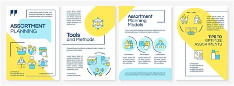 Assortment Planning Yellow And Blue Brochure Template Retail Strategy Leaflet Design With