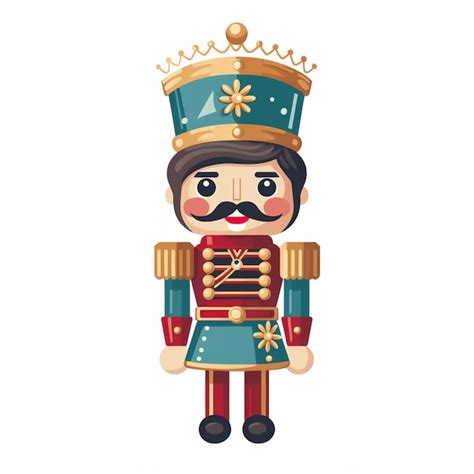 Premium Ai Image A Cartoon Nutcracker With A Crown And A Mustache