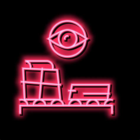 Paper Production Control Neon Glow Icon Illustration 20585786 Vector