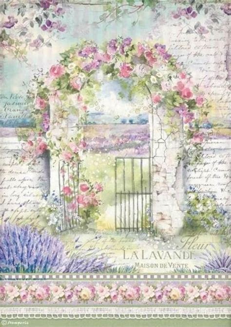 Provence Home A4 Rice Paper Lavender Themed Rice Paper Etsy