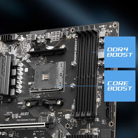 Sepetist MSI PRO B550M P GEN3 AMD AM4 DDR4 4400 OC MHz M 2 MATX Anakart