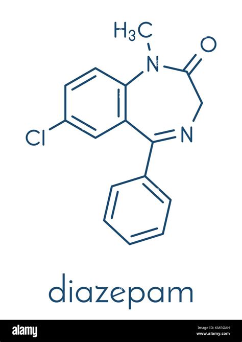 Diazepam Sedative And Hypnotic Drug Benzodiazepine Class Molecule