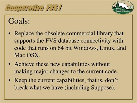 Ppt Functional Requirements For A Shared Library Version Of Fvs Or