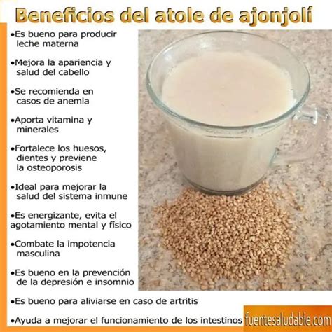 Fuente Saludable Beneficios Del Atole De Ajonjolí El Atole De