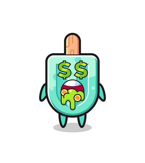 Popsicles Character With An Expression Of Crazy About Money 6750048