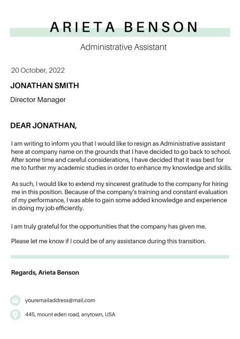 Resignation Letter Templates Photoadking