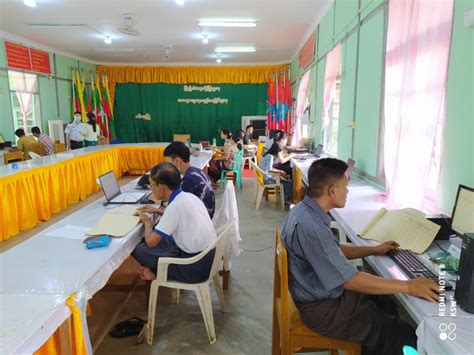 မင်းလှမြို့၌ မဲစာရင်းမှန်ကန်မှုရှိစေရေး နိုင်ငံသားစိစစ်ရေးကတ်ပြား ထုတ်ပေးမှုအား E Id စနစ်ဖြင့