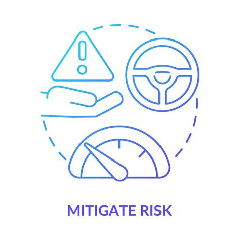 Mitigate Risk Blue Gradient Concept Icon 16090066 Vector Art At Vecteezy