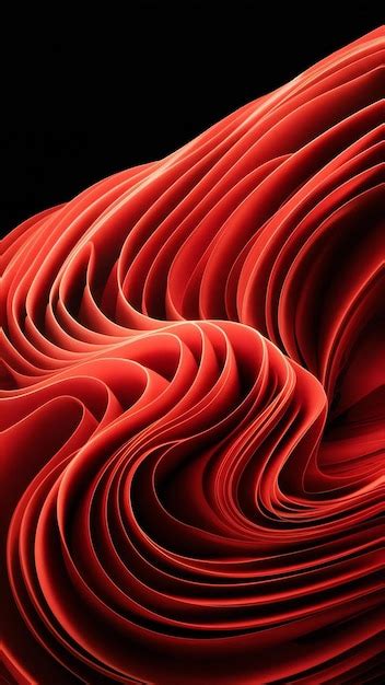 Photo Abstract Red Wavy Line Of Light Background Premium Ai Generated Image