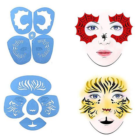 Pinkiou 6sets Reusable Face Paints Templates For A Grandado