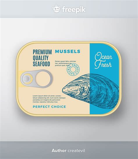 Seafood Aluminium Container Label Cover