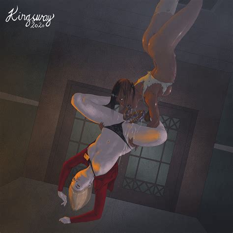 Rule 34 2020 2girls Alyssa Ashcroft Areolae Artist Name Black Bra Black Hair Black Panties