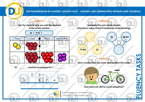Yr5 Progression In Mastery Pack 082 Adding And Subtracting Wholes And Decimals Planpanion