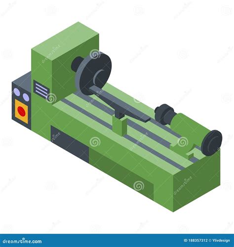 Lathe Icon Isometric Style Stock Vector Illustration Of Conveyor