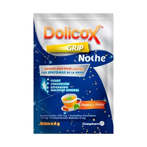 Dolicox Grip Noche 500 4 10 Mg · Sobre 6 Gr Cruz Verde