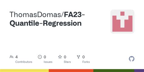 GitHub ThomasDomas FA Quantile Regression