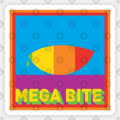 Mega Bite Pop Art Mega Bite Sticker Teepublic