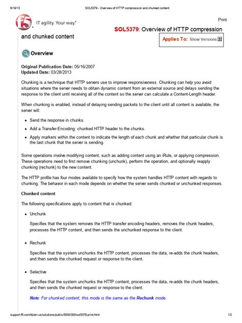 Sol5379 Overview Of Compression And Chunked Content Pdf