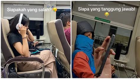 Wanita Ini Tak Sadar Tidur Di Pundak Pria Tak Dikenal Ketika Di Kereta