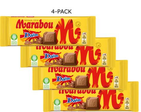 4 Bars Of Marabou Daim Chocolate Bar 200g Swedish Candy Swedish Fika Ebay Uk
