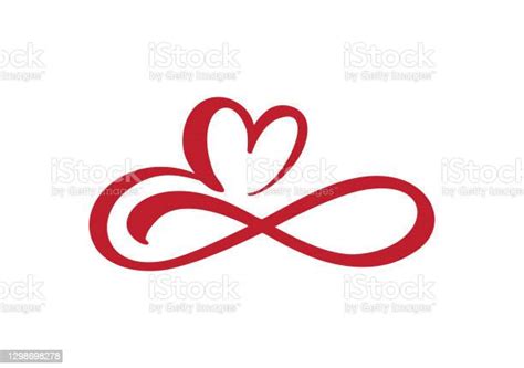 영원히 심장 사랑 기호 무한한 로맨틱 한 기호 컷 연결 가입 열정과 결혼식 로고 티셔츠 카드 포스터용 템플릿 발렌타인 데이의 플랫 요소를 디자인합니다 벡터 일러스트레이션