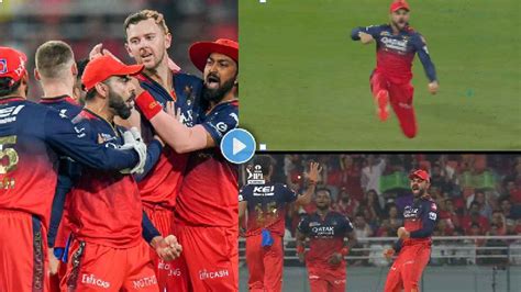Pbks Vs Rcb Punjab Kings Lost Quick Wickets Virat Kohli Celebration