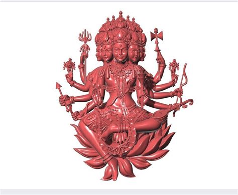 Stl File Goddess Gayatri Devi 3d Model 💎 Obj・3d Printable Model To