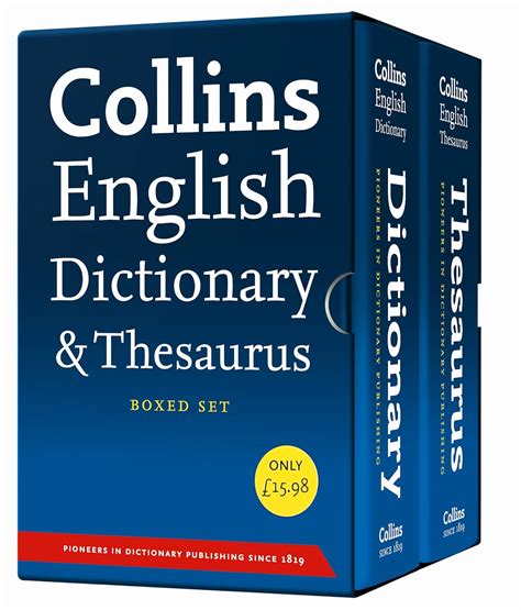 Collins English Dictionary And Thesaurus Set Uk Collins