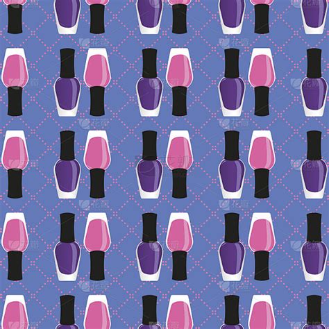 指甲漆或指甲油无缝图案