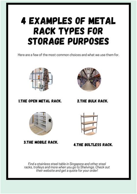 4 Examples Of Metal Rack Types For Storage Purposes
