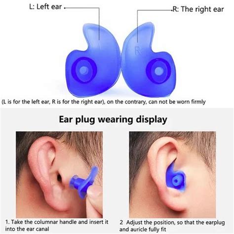 Swimming Earplug Blue Silicone Swim Ear Plug For Noise Reduction Size Adult At Rs Piece In