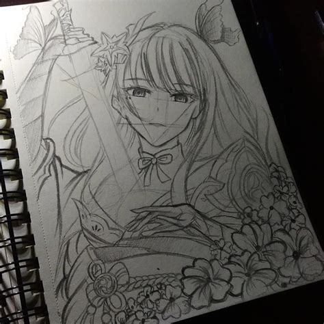 Drawing Raiden Shogun My Genshin Fanart R Animesketch