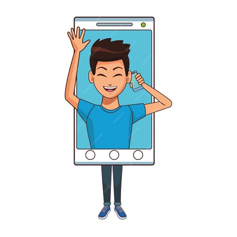 Dibujos Animados Joven Vector Premium Dibujos Animados Joven Vector Premium