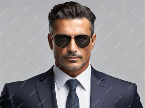 Premium Ai Image A Businessman Posing On Camera With Sunglass
