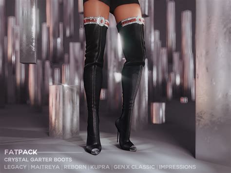 Second Life Marketplace Nt Crystal Garter Boots Fatpack