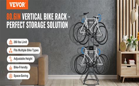 Vevor 4 Bike Storage Rack Free Standing Gravity Wall Vertical Bike