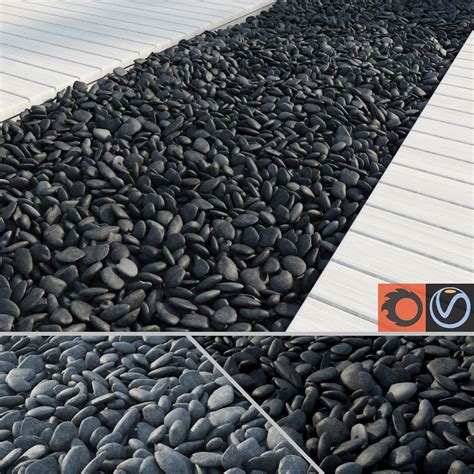 Grey Pebbles 3d Model 17 Max Fbx Obj Free3d
