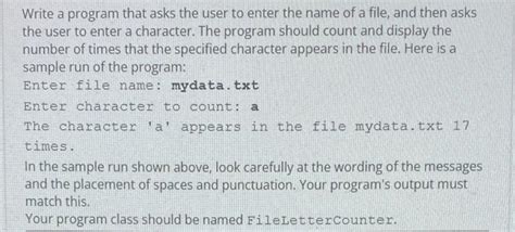 Solved A Write A Program That Asks The User To Enter The