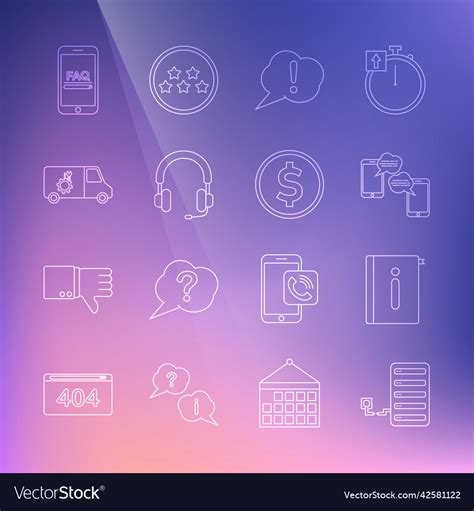 Set Line Server User Manual Chat Messages Vector Image