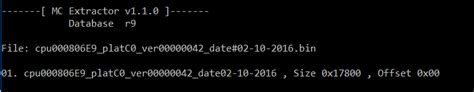 MC Extractor Intel AMD VIA Freescale Microcode Extraction Tool CPU Microcodes Win Raid Forum