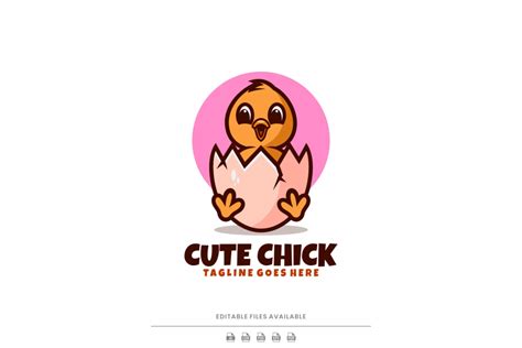 Cute Chick Logo Creative Market