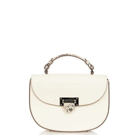 Aspinal Of London Portobello Saddle Bag In White Handbag Clinic