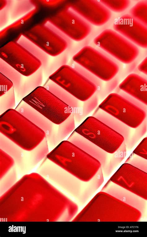 RED COMPUTER KEYBOARD Stock Photo Alamy