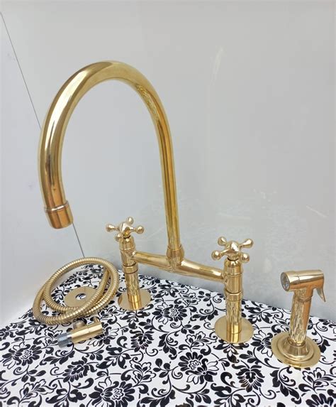 Unlacquered Solid Brass Kitchen Faucet Kitchen Sink Sink Faucet