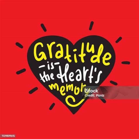 감사는 심장의 메모리종교적 영감과 동기 부여 견적 손으로 그린 아름 다운 글자 영감 포스터 티셔츠 가방 컵 카드 전단지 스티커 배지 대 한 인쇄 T 셔츠에 대한 스톡 벡터