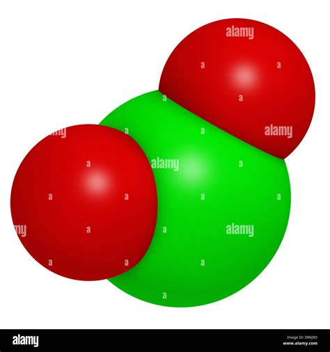 Chlorine Dioxide Clo2 Molecule Used In Pulp Bleaching And For Disinfection Of Drinking Water
