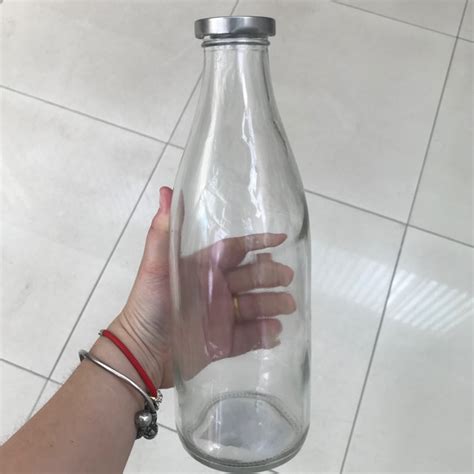 ขวดแก้วใส่น้ำ 1 ลิตร หนาพิเศษ ฝาเกลียว อลูมิเนียม Shopee Thailand