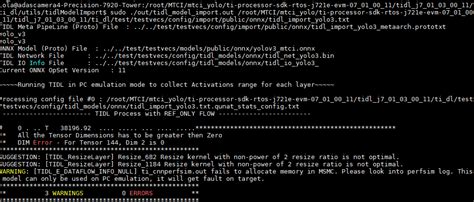 tidl inference of yolov3 in onnx input format processors forum