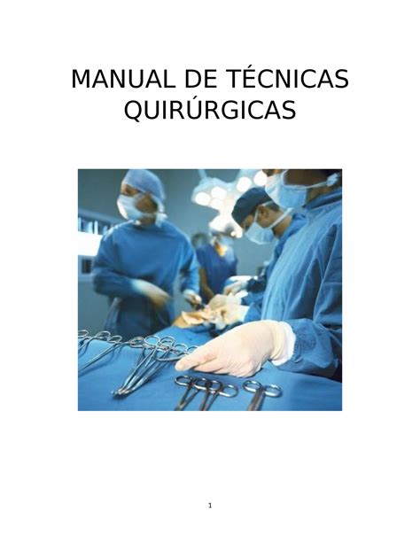 1 Manual De Técnicas Quirúrgicas Final Manual De TÉcnicas